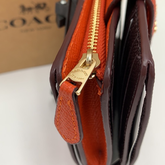 Coach | Bags | Coach Medium Corner Zip Wallet Gold Mango | Poshmark